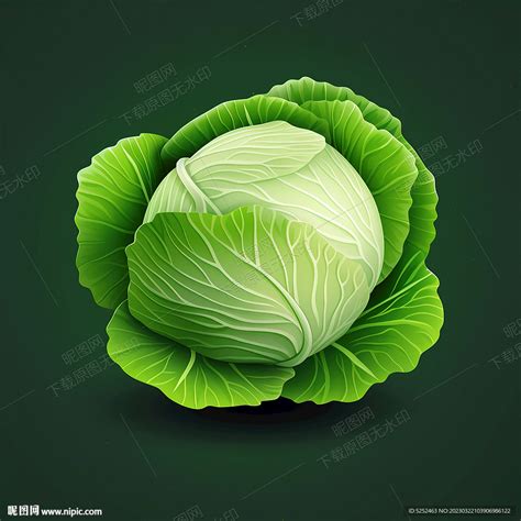 卡通卷心菜设计图蔬菜生物世界设计图库昵图网