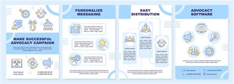 Premium Vector Make Successful Advocacy Campaign Blue Brochure Template