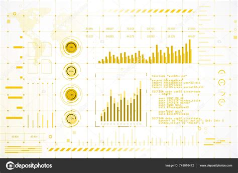 Digital Interface Charts Graphs Codes Modern Graphic Style Clean White