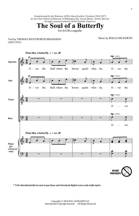 Rollo Dilworth The Soul Of A Butterfly Sheet Music Notes Chords
