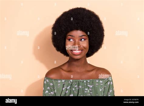 Photo Of Young Black Attractive Woman Happy Positive Smile Dream