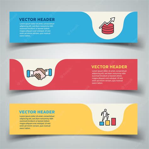 Premium Vector Colorful Linkedin Headers