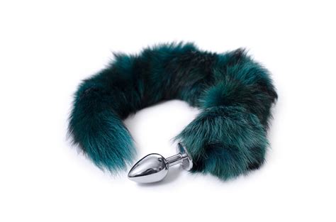 Long 28 Tail Buttplug Black Fox Tail Butt Plug Bdsm Etsy
