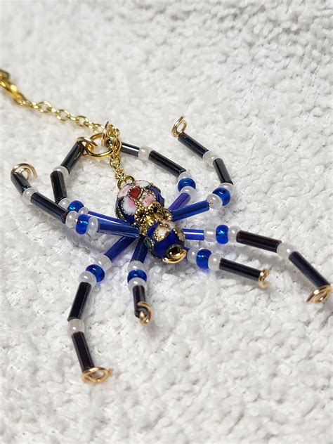 Spry The Beaded Hanging Plant Spider Ornament Etsy