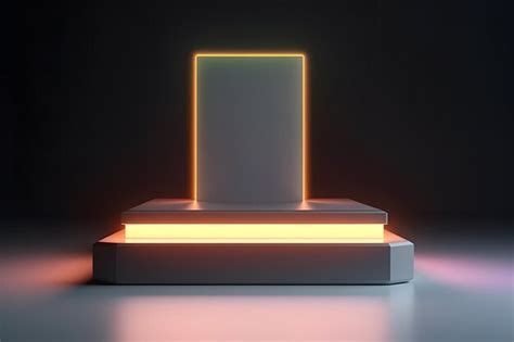 Premium Photo A Light Display With A Yellow Light On It