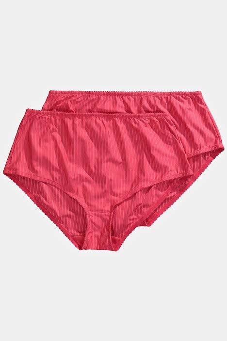 2 Pack Of Stretch Microfiber Brief Panties Pinstripe Panties Lingerie