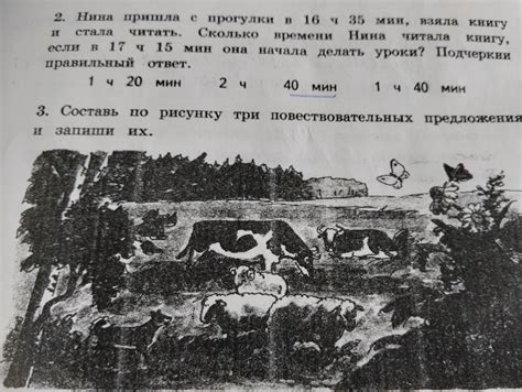 Составь по рисунку три повествовательных предложения и запиши их Школьные Знания Com