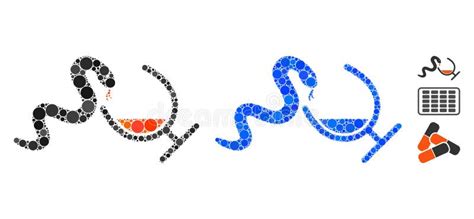 Snake Toxin Mosaic Icon Of Circles Stock Vector Illustration Of