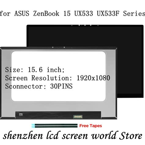 15 6 Lcd Screen Assembly Fhd Replacement For Asus Zenbook 15 Ux533