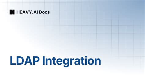 LDAP Integration HEAVY AI Docs