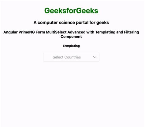 Angular Primeng Form Multiselect Advanced With Templating And Filtering