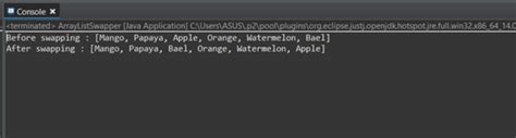 Swap Objects In Java