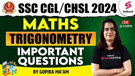 Trigonometry Important Questions For SSC CGL CHSL 2024 Maths SSC CGL