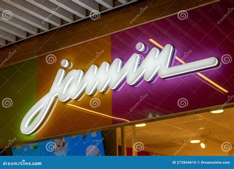 Jamin Shop With Illuminated Logo Editorial Photo Image Of Logo Modern 272844616