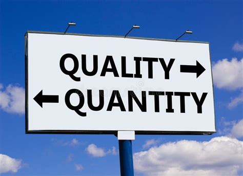 Quantity Or Quality Symbol Concept Word Quantity Or Quality On Beautiful Billboard With Two