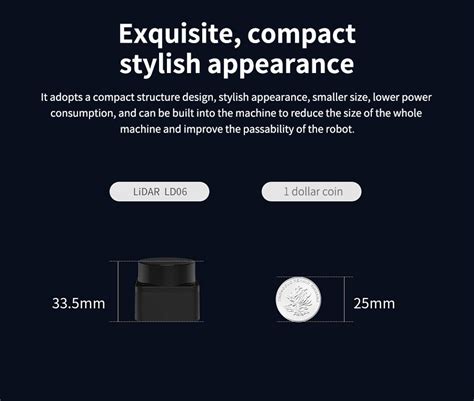 Okdo 54 010012 Módulo LiDAR LD06 suporte para Raspberry Pi