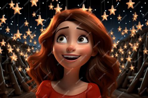 Premium Photo Pixar Cartoon Of Girl Character Ai Generated