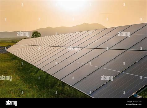Solar Panel Solar Power Plant Solar Panels On The Sky Background