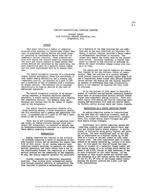 299 81 Combined Analogdigital Computing Elements