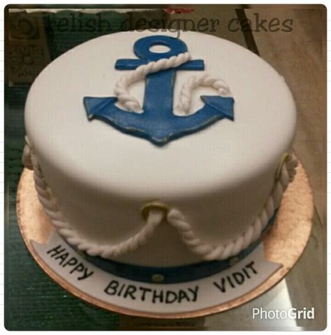 Anchor Cake For Nautical Theme Parties