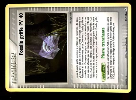 Fossile Griffe 91110 Ex Fantômes Holon Carte Pokemon