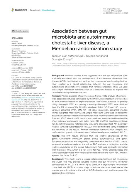 Pdf Association Between Gut Microbiota And Autoimmune Cholestatic