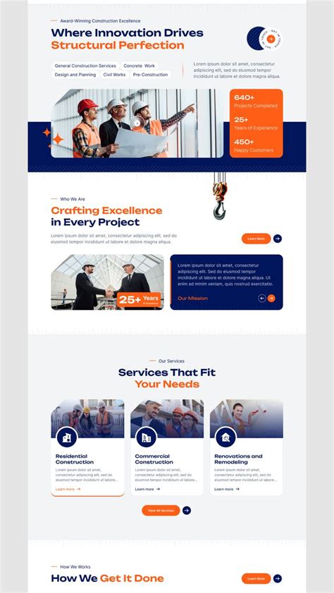 Construction Website Uiux Design Figma Uiux Design App Design In