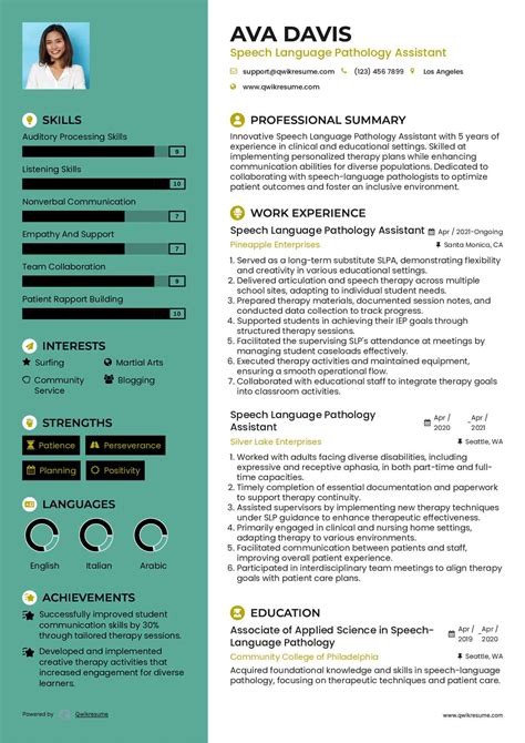 10 Speech Language Pathology Assistant Resume Samples And Templates For 2025