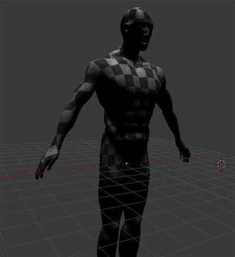 männlicher körper mit mittlerer polybasis objekt mixer 3d modell 5