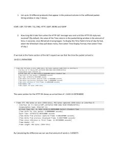 Wireshark Lab Network Protocol Analysis