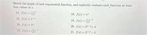 Solved Sketch The Graph Of Each Exponential Function And