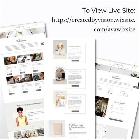 WIX Website Template WIX Template Coach Brand Website Boho Modern