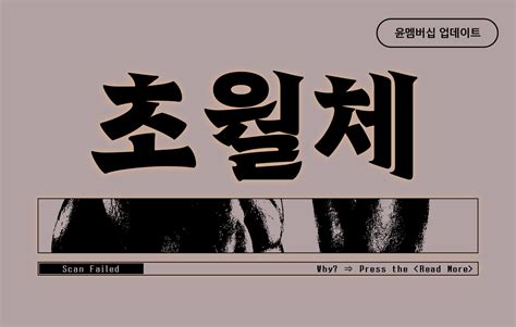 터질 듯한 에너지와 자신감으로 압도하는 폰트 「초월」 출시 And 윤멤버십 업데이트