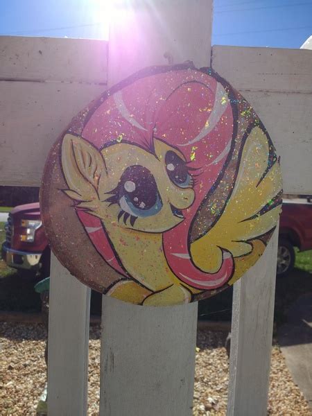 Safe Artist Annuthecatgirl Derpibooru Import Fluttershy Cute Holographic Image