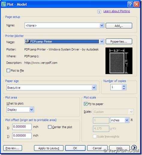 A Way To Print Files Of Autocad To Pdf Verypdf Knowledge Base