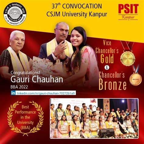 Psit College Of Higher Education On Linkedin Csjmu Convocation