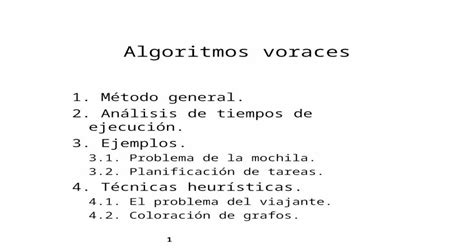 Algoritmos Voraces [ppt Powerpoint]
