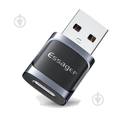 ᐉ Адаптер Essager Xuankong Otg Type C Female To Usb Male Usb 3 0 сірий Ezjca Xl01 • Краща ціна