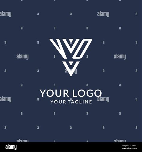 VO Triangle Monogram Logo Design Ideas Creative Initial Letter Logo