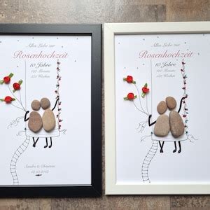 Rosenhochzeit 10 Jahre 10 Jahrestag Geschenk DinA4 Hochzeit