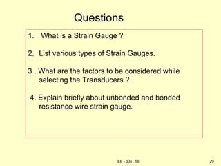 Engineering Topics Strain Gauge Report Ppt PPT