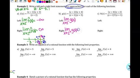 1 9 And 1 10 Rational Functions And Vertical Asymptotes And Holes 2324 Youtube