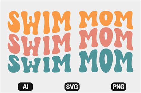 Swim Mom Svg T Shirt Designs Graphic By Hosneara 4767 · Creative Fabrica