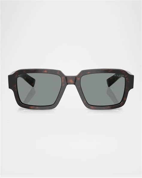 Prada Mens Rimless Gold Tone Wrap Sunglasses Neiman Marcus