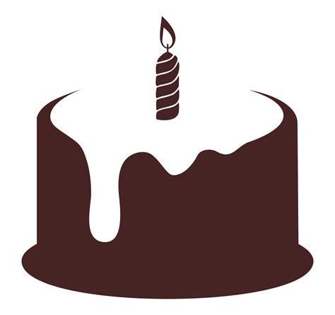 Silueta De Pastel De Cumpleaños Para Icono Símbolo Pictograma