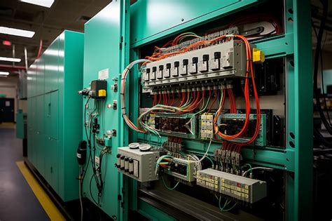 Panel De Control Eléctrico Industrial Con Interruptores De Circuito Y