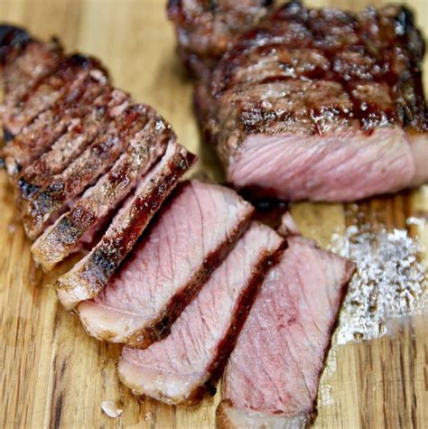 Grilled Garlic Butter Strip Steaks Out Grilling