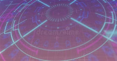 Animation Of Scope Scanning Over Shapes Stock Footage Video Of Person
