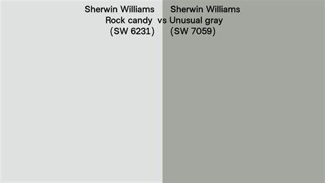 Sherwin Williams Rock Candy Vs Unusual Gray Side By Side Comparison