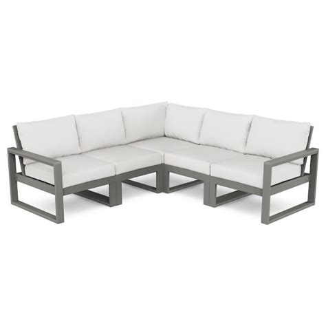 Polywood Braxton Modular 5 Piece Deep Seating Set Outdoor Living Way